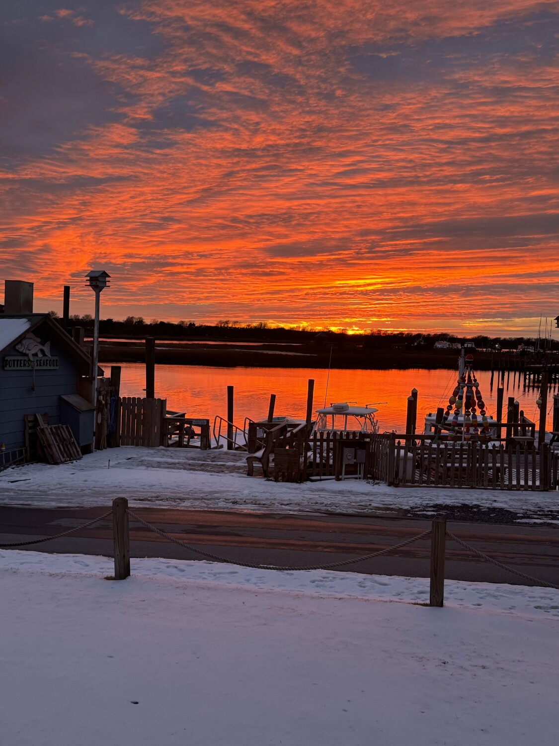 Competition Page | Snowy Cape Fear Sunset | Donna Moll | Winter storm ...